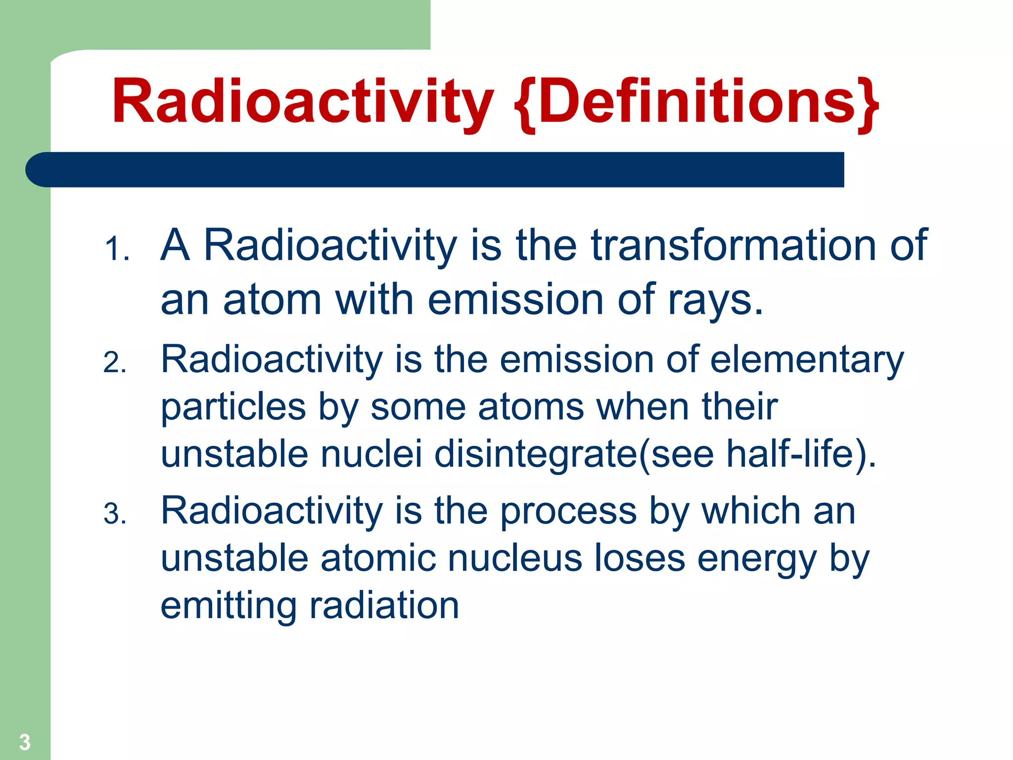 RADIOACTIVITY.ppt teath anatomu | PPT
