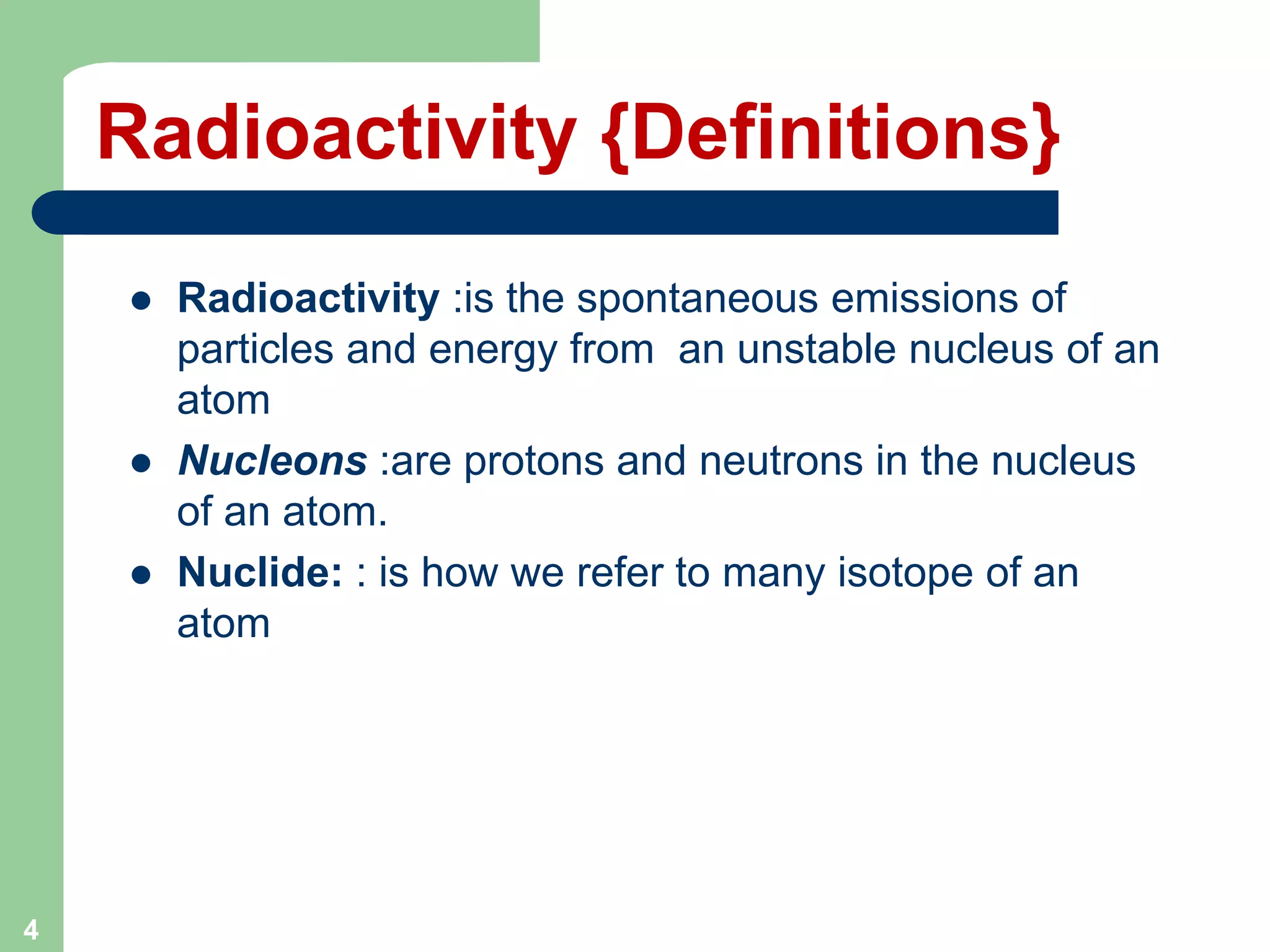 RADIOACTIVITY.ppt teath anatomu | PPT