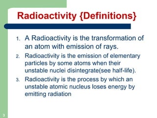RADIOACTIVITY.ppt teath anatomu | PPT