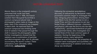 radioactivity.ppt.org.pptx by BENNI RAKESH | PPTX | Chemistry | Science