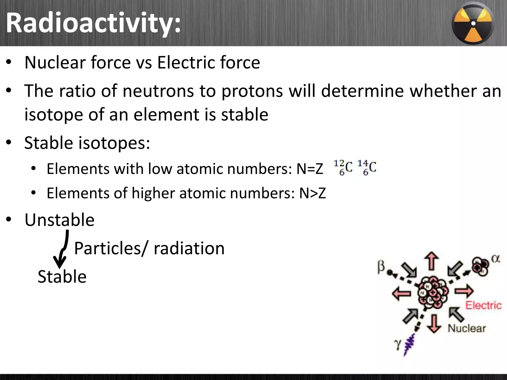 Detection and Applications of Radioactivity in Clinical Chemistry | PPTX