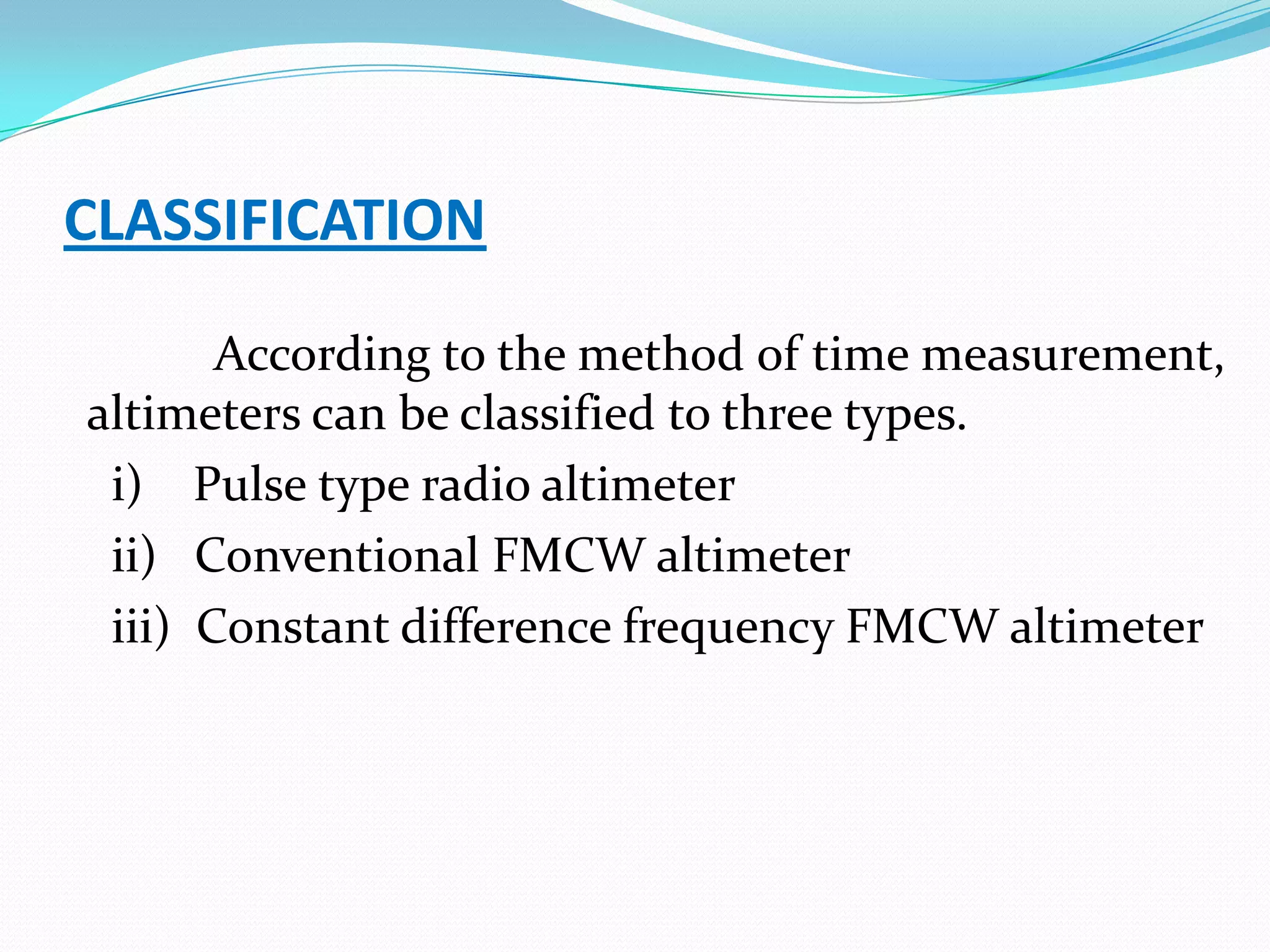 Radio altimeter | PPTX