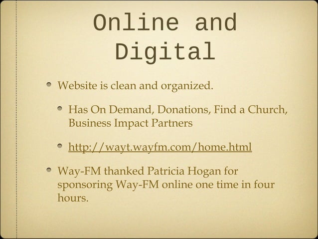 Radio analysis final | PPT