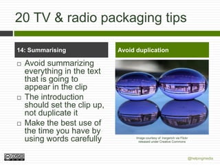 Radio and TV packaging tips | PPTX