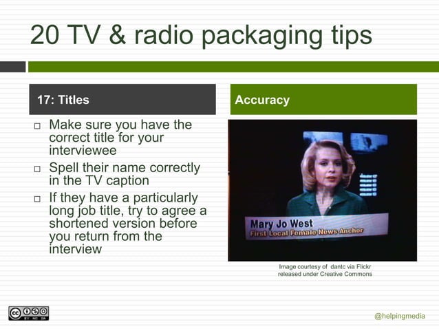 Radio and TV packaging tips | PPTX
