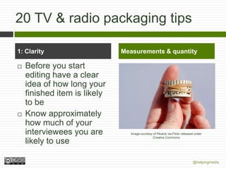 Radio and TV packaging tips | PPTX