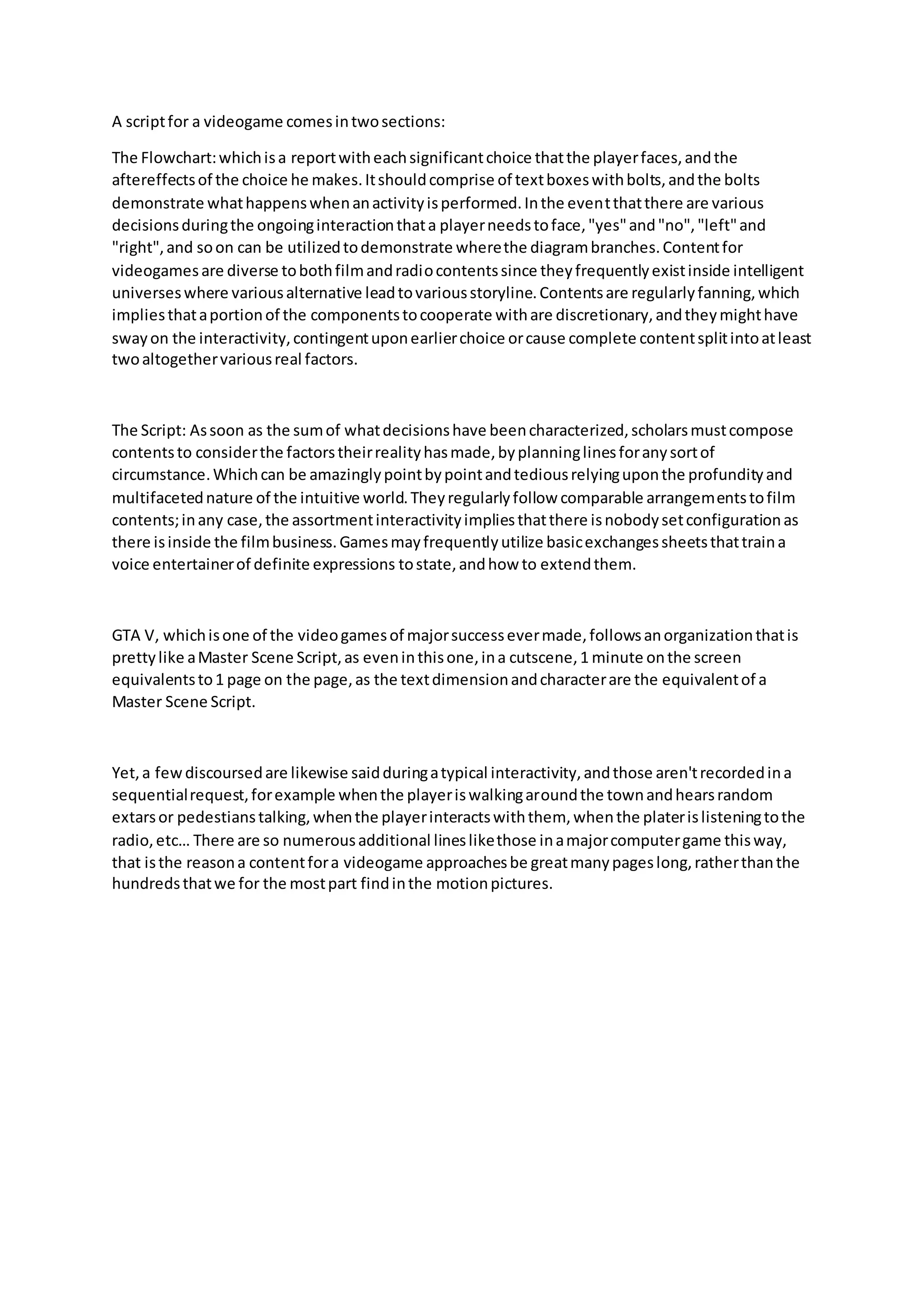 Radio and videogames scripts | DOCX