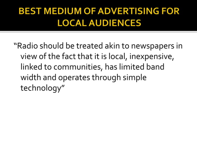Radio as a medium of mass communication | PPTX