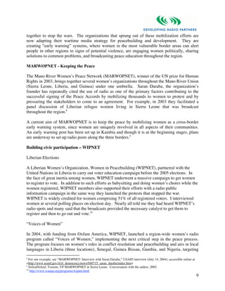 Radio as a tool for changing women’s status in sierra leone | PDF