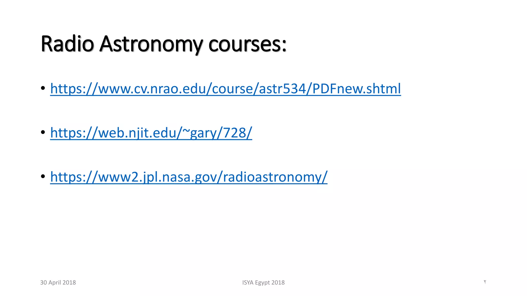 Radio astronomy emission mechanisms | PPT
