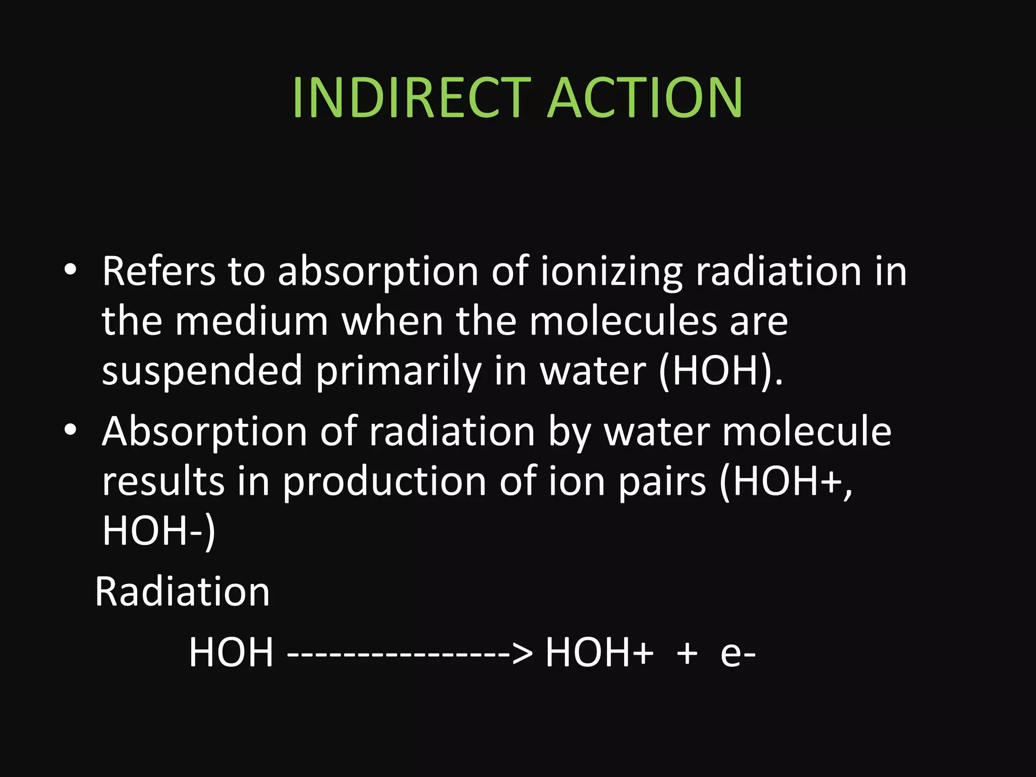 Radiobiology -Physics and Chemistry of Radiation Absorption | PPTX