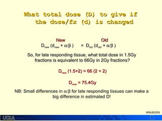 Radiobiology behind dose fractionation | PPT