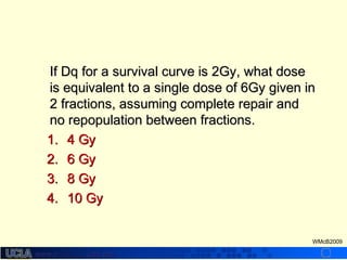 Radiobiology behind dose fractionation | PPT