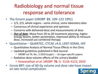 RADIOBIOLOGY GYN MARPLES.pdf | Cancer | Diseases and Conditions