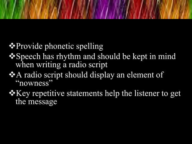 Radio Script writing and Broadcasting | PPTX | Public Radio | Talk Radio