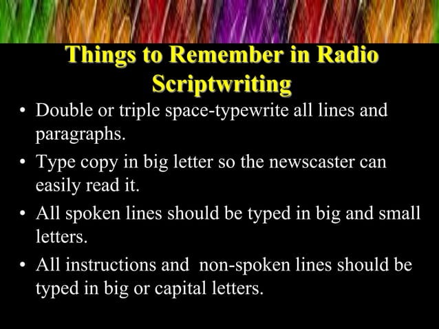 Radio Script writing and Broadcasting | PPTX | Public Radio | Talk Radio