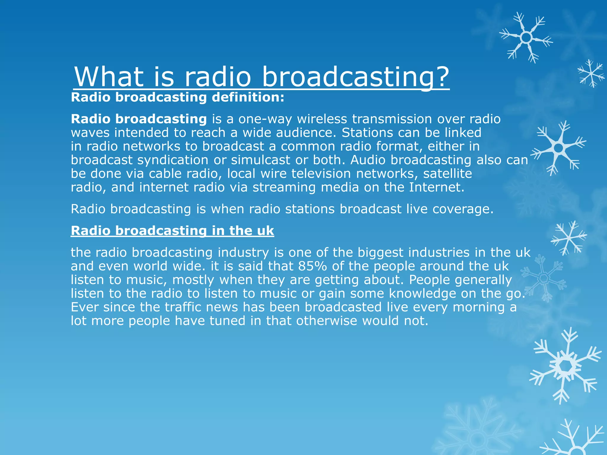 Radio broadcasting | PPTX