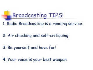 Radio broadcasting | PPTX
