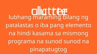 Mga Salitang Gianagamit sa Radio Broadcasting | PPTX