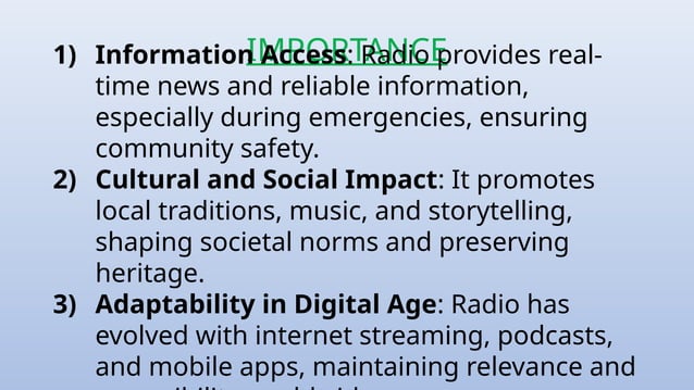 RADIO BROADCASTING engineering assignment | PPTX