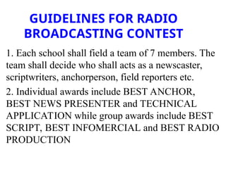 Radio Broadcasting Lecture for Campus Journalism.ppt