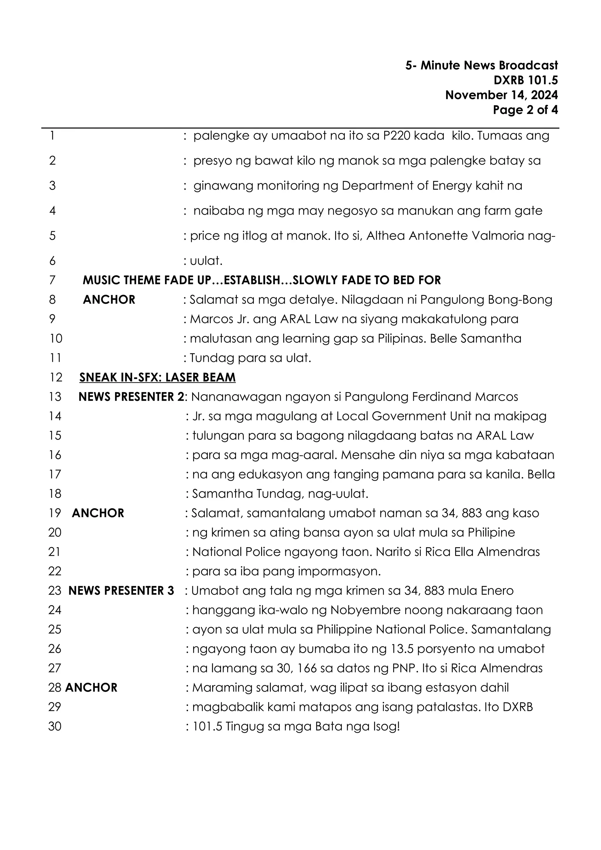 RADIO BROADCASTING SCRIPT - Filipino.docx