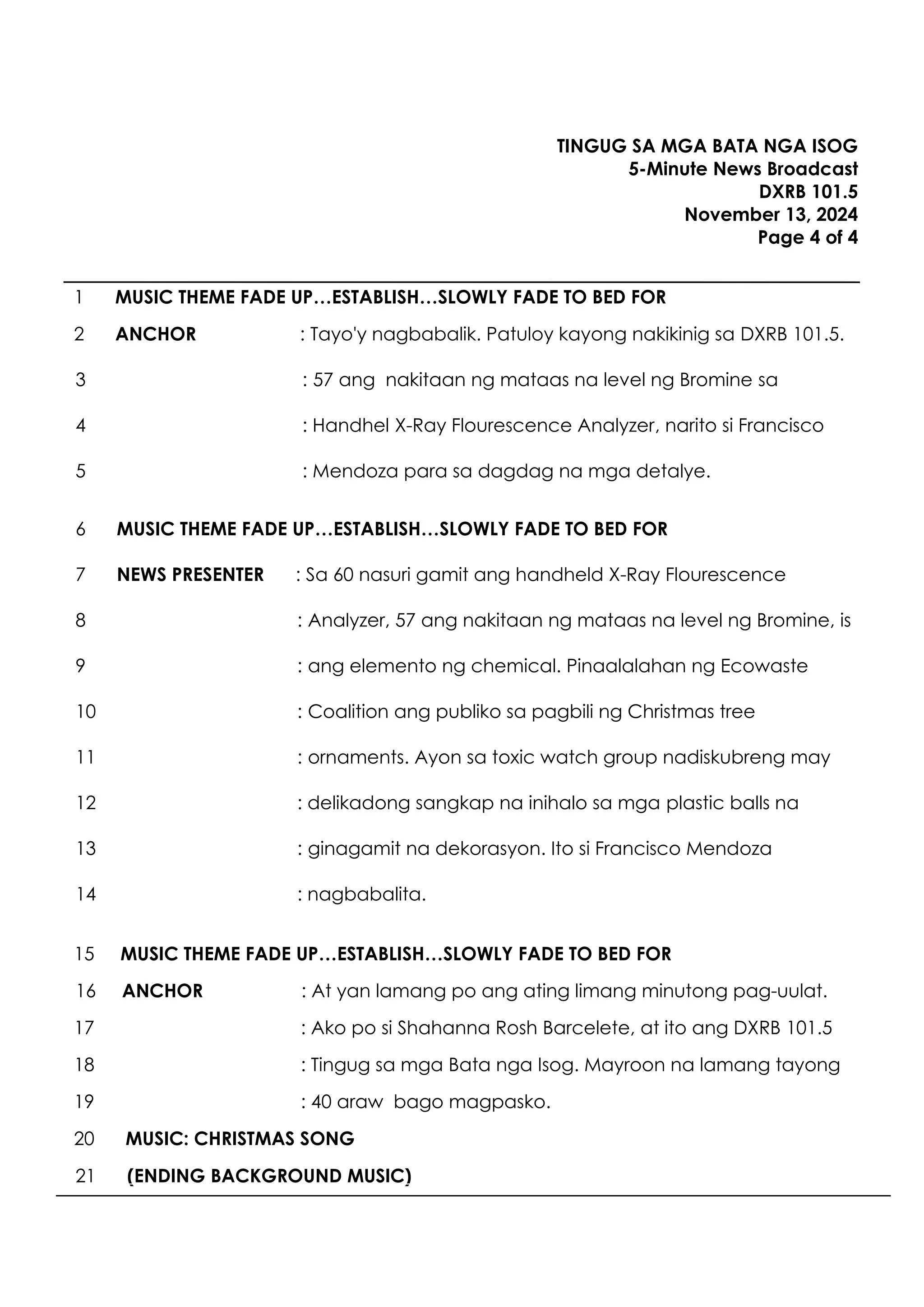 RADIO BROADCASTING SCRIPT - Filipino.docx