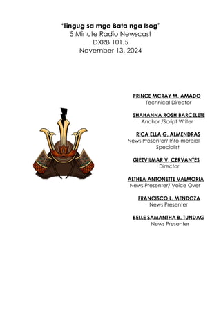 RADIO BROADCASTING SCRIPT - Filipino.docx