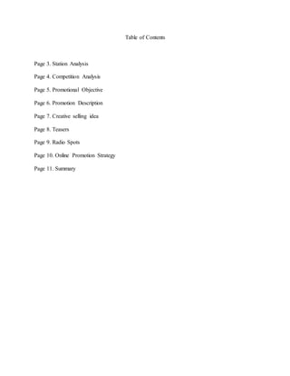 Radio campaign project | DOCX