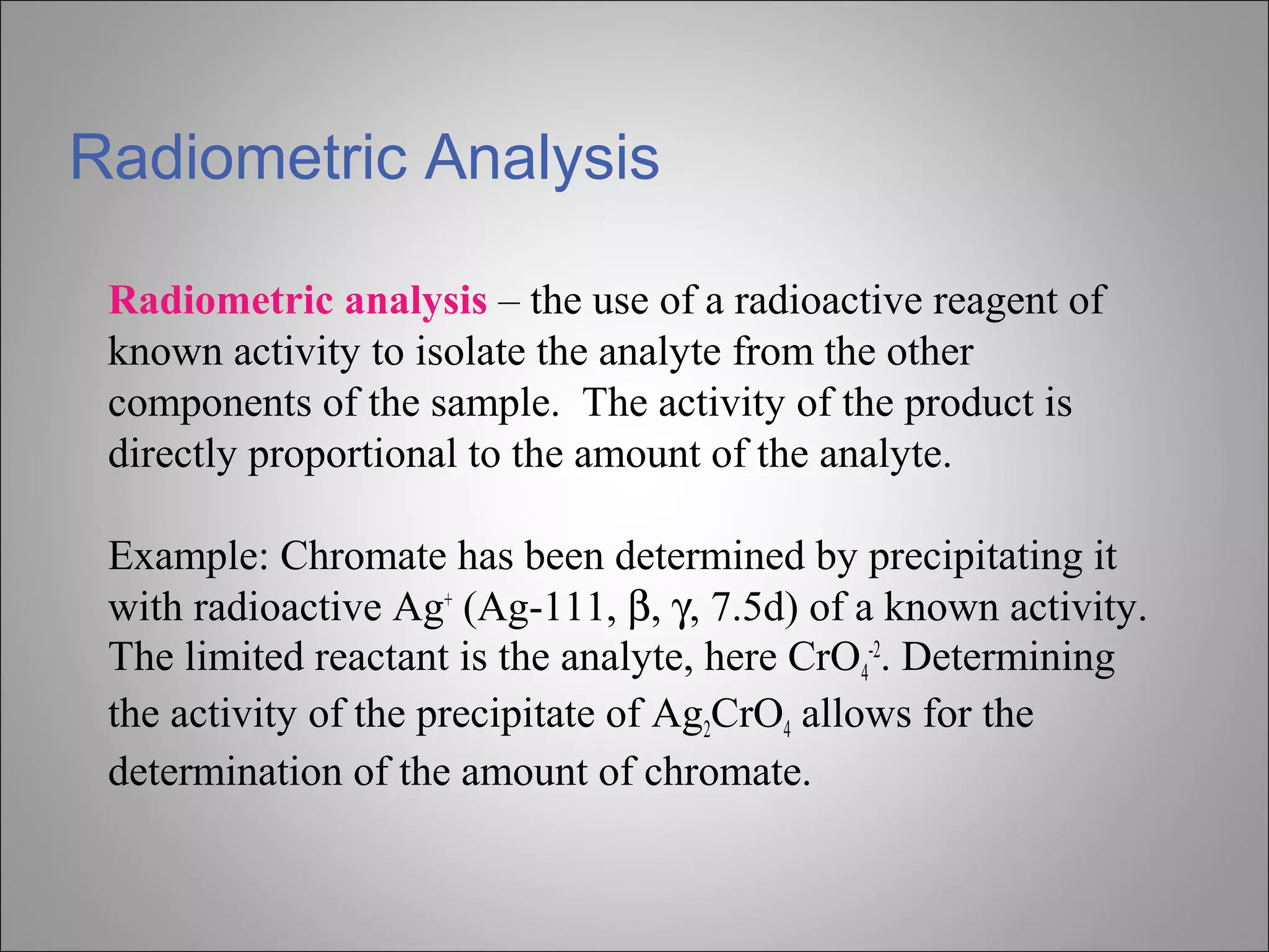 Radiochemical method | PPT