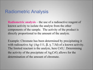 Radiochemical method | PPT