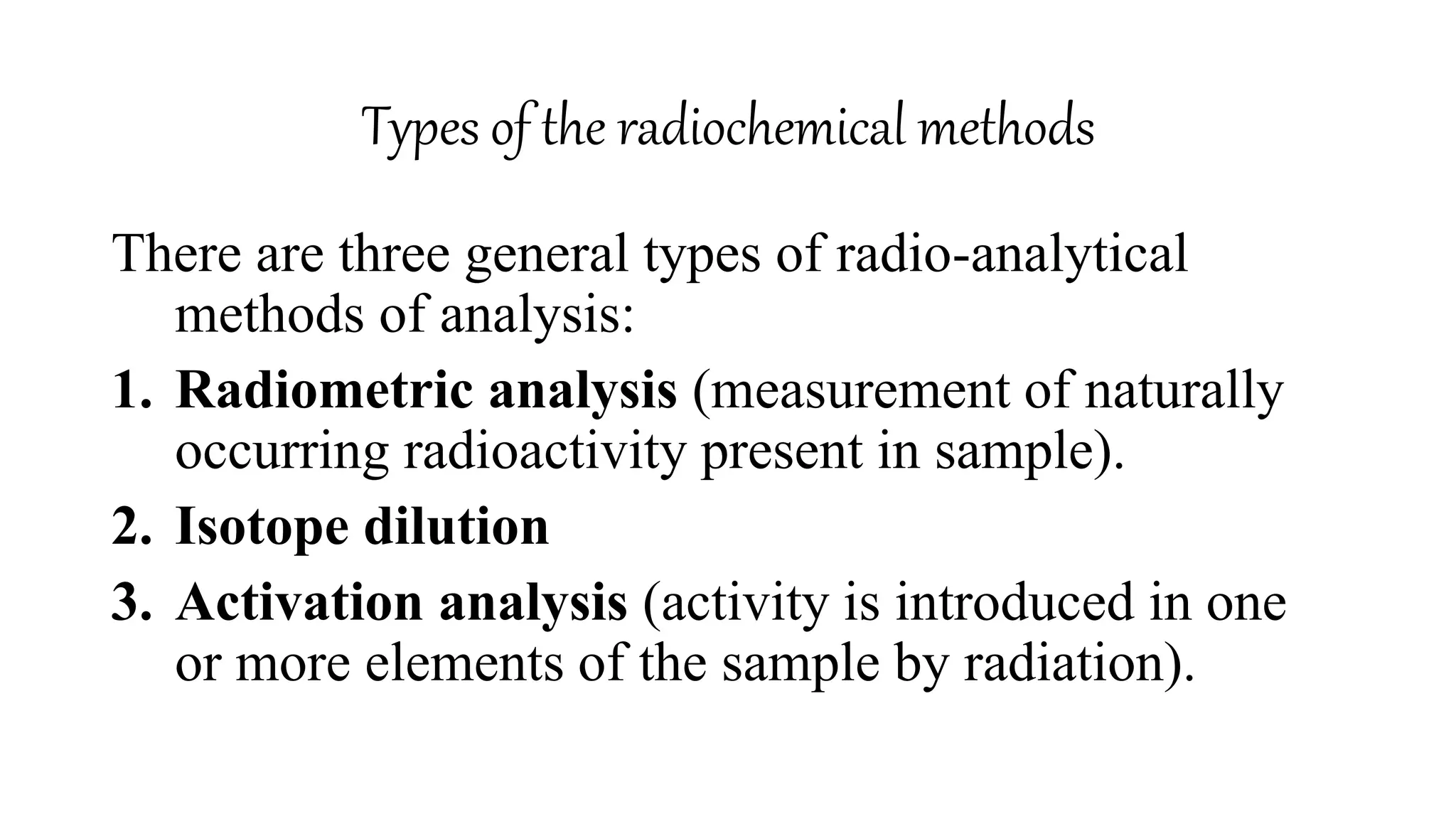 Radiochemical methods lec | PPTX
