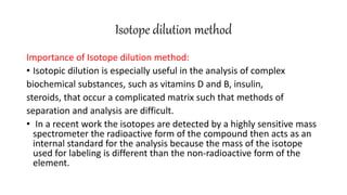 Radiochemical methods lec | PPTX