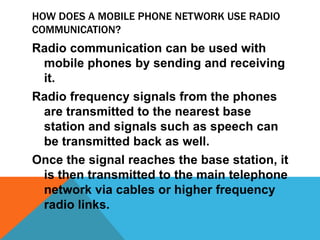 Radio communication and the mobile phone | PPTX | Telecommunications ...