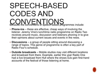 WJEC MS1 Exam: Radio codes and conventions | PPTX