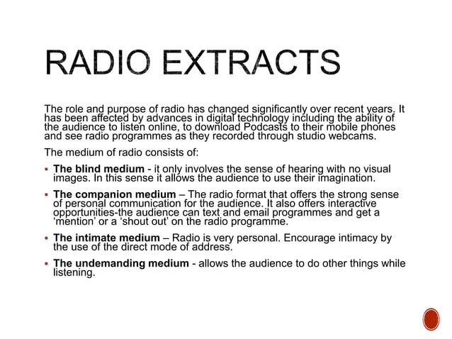 WJEC MS1 Exam: Radio codes and conventions | PPTX