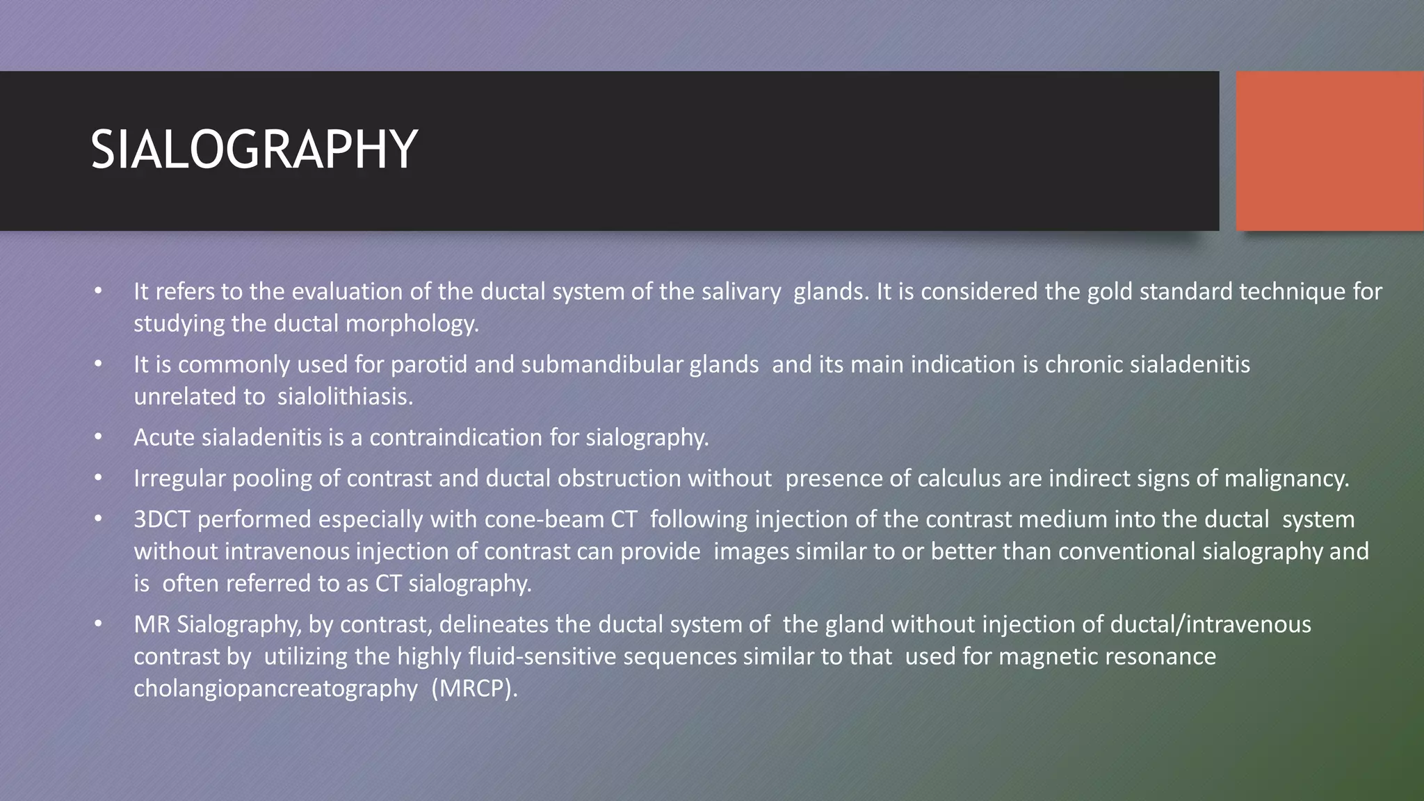 Radiodiagnosis of salivary gland tumours | PPTX
