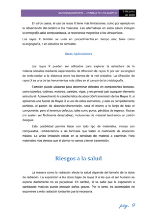 Radiodiagnstico historia de los rayos x [completo] | DOC