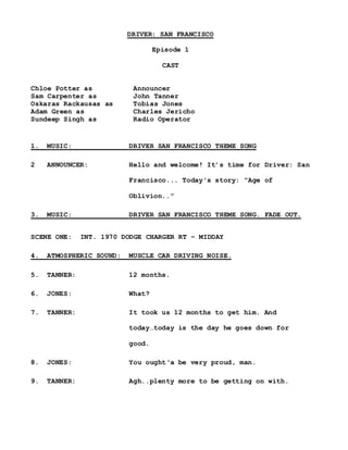 Driver: San Francisco Script | DOCX