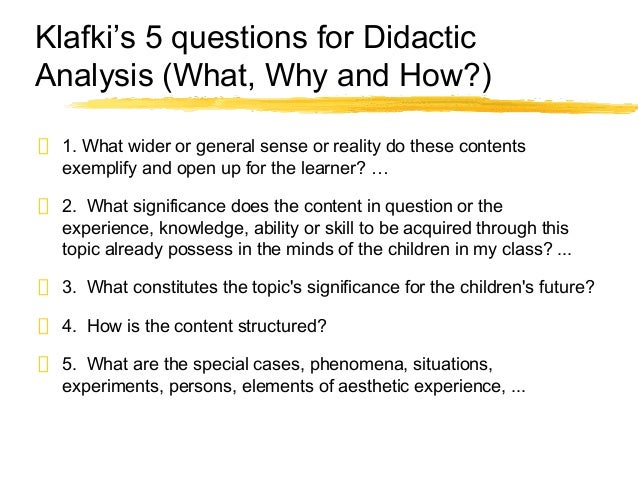 Didactics - Learning & Teaching and WERA