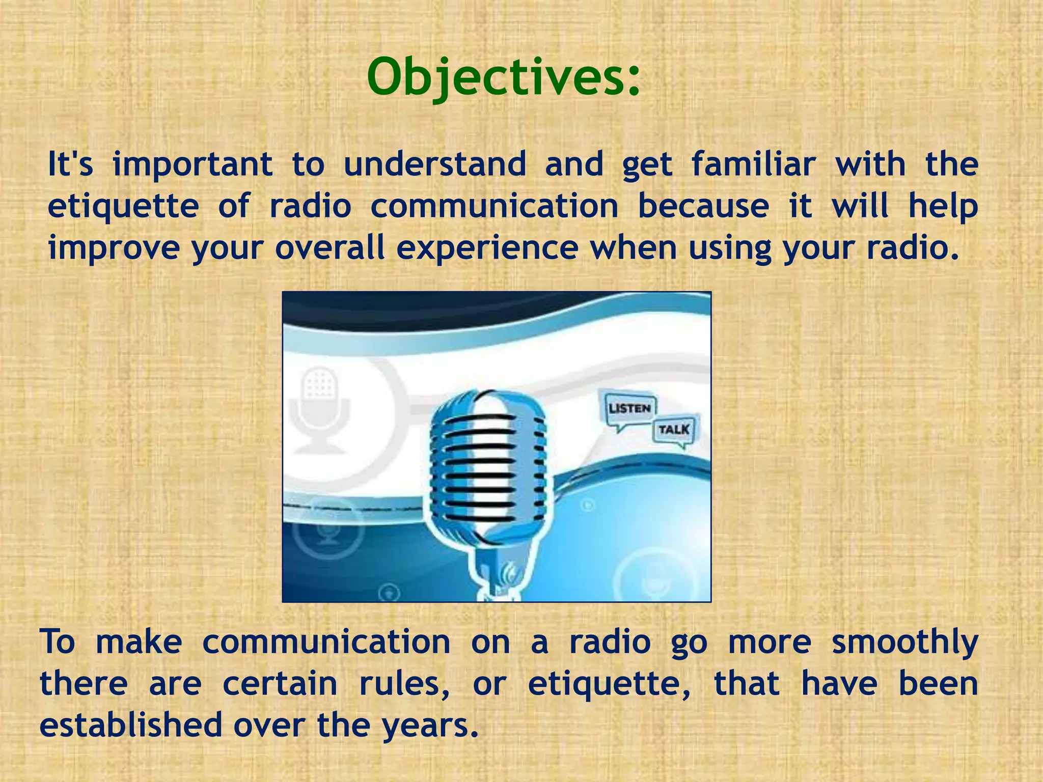 Radio etiqette guidelines | PPTX