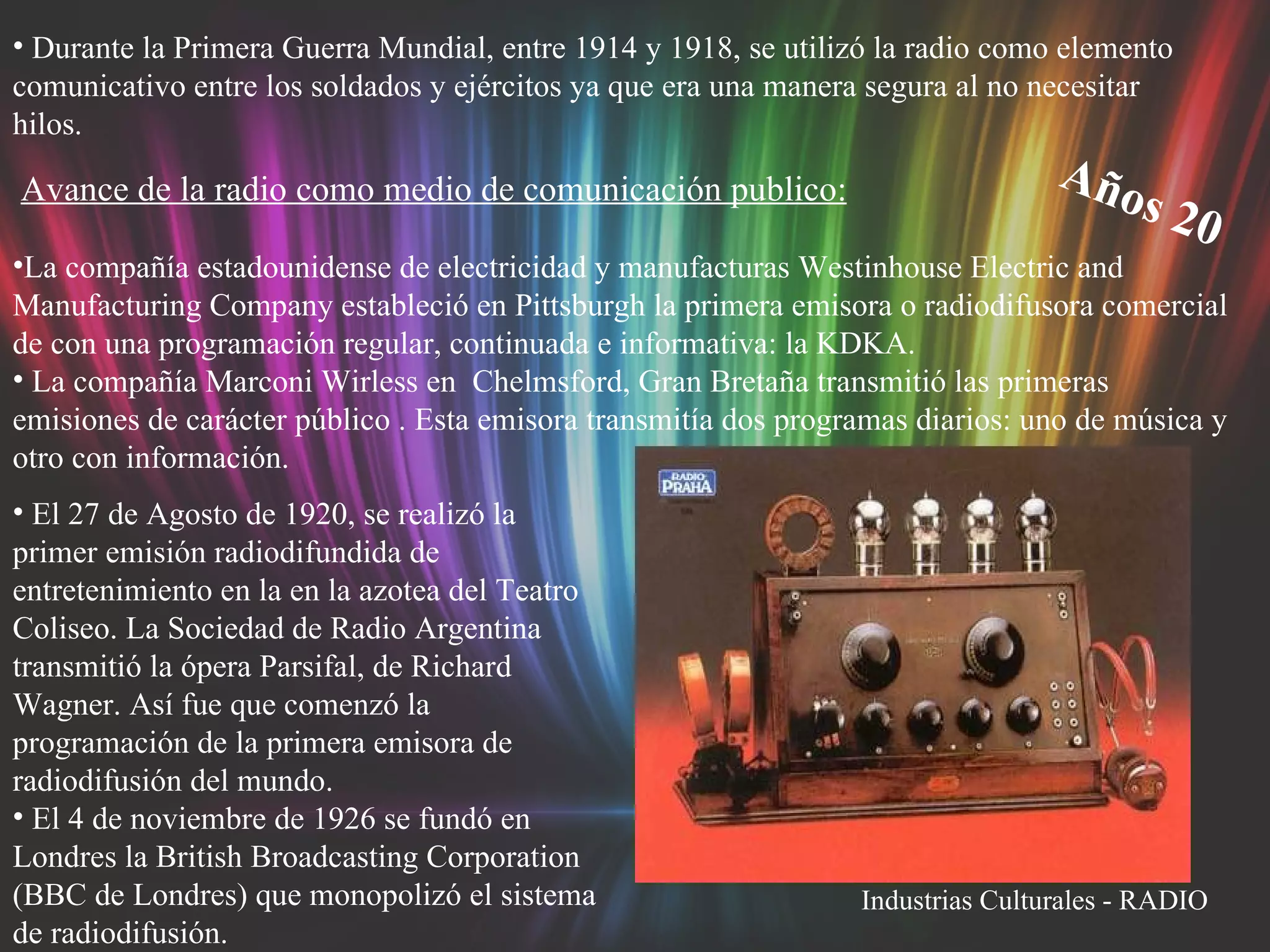 Radio: Evolución (presentación) | PPT