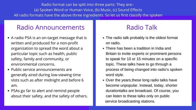 Different types of Radio Formats | PDF