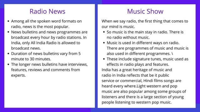 Different types of Radio Formats | PDF