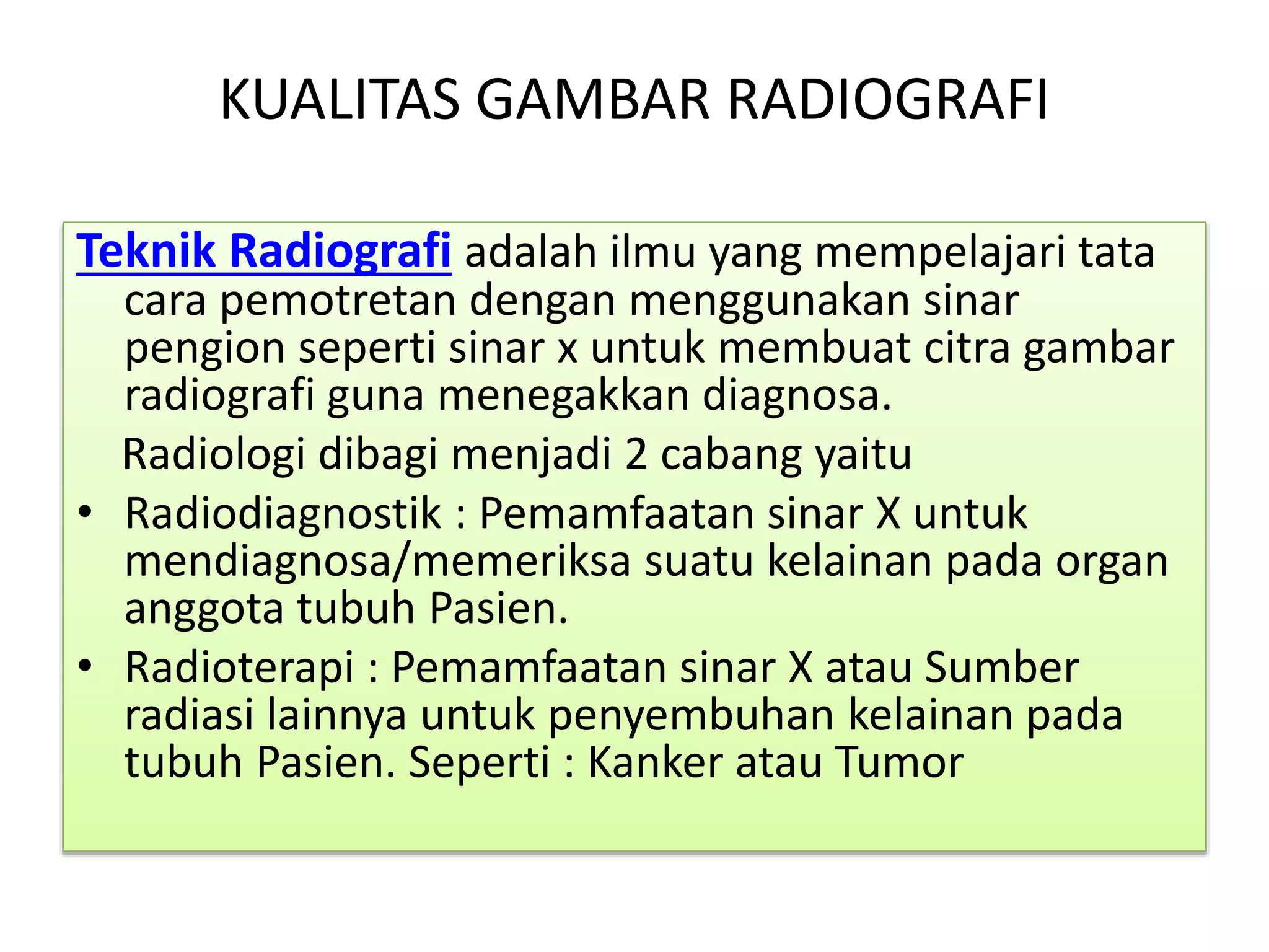 Radiofotografi ii ( ATRO NUSANTARA JAKARTA) | PPTX