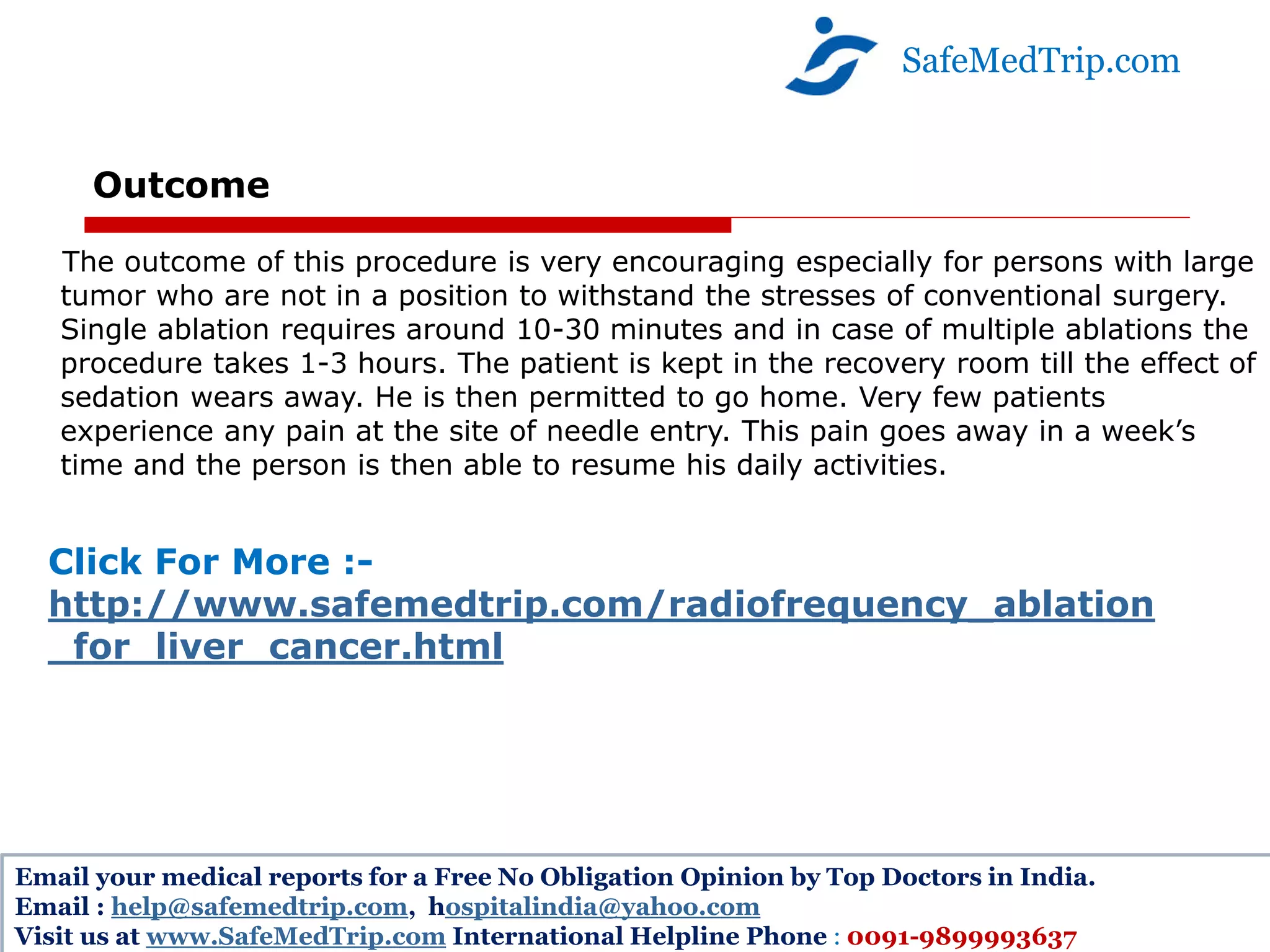 Radio Frequency Ablation (RFA Treatment ) -Modern Technology for ...
