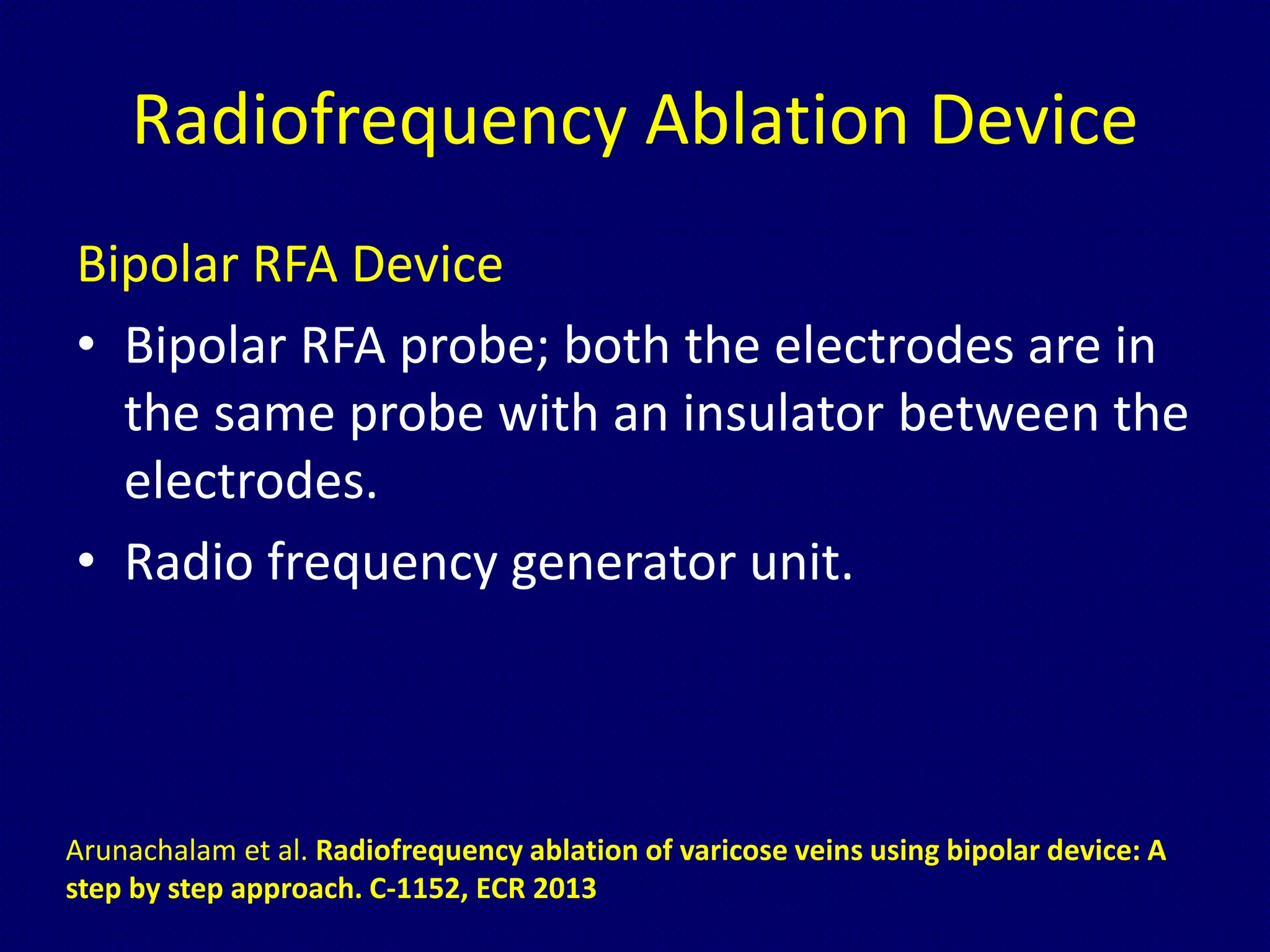 Radiofrequency ablation of varicose veins Dr. Muhammad Bin Zulfiqar | PPTX