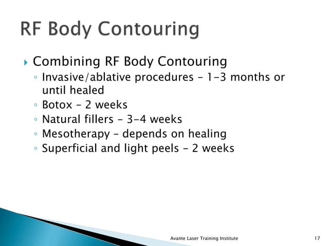 Radio frequency body contouring | PPTX