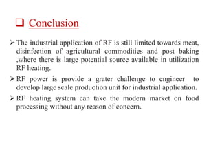 Radio frequency cooking | PPT