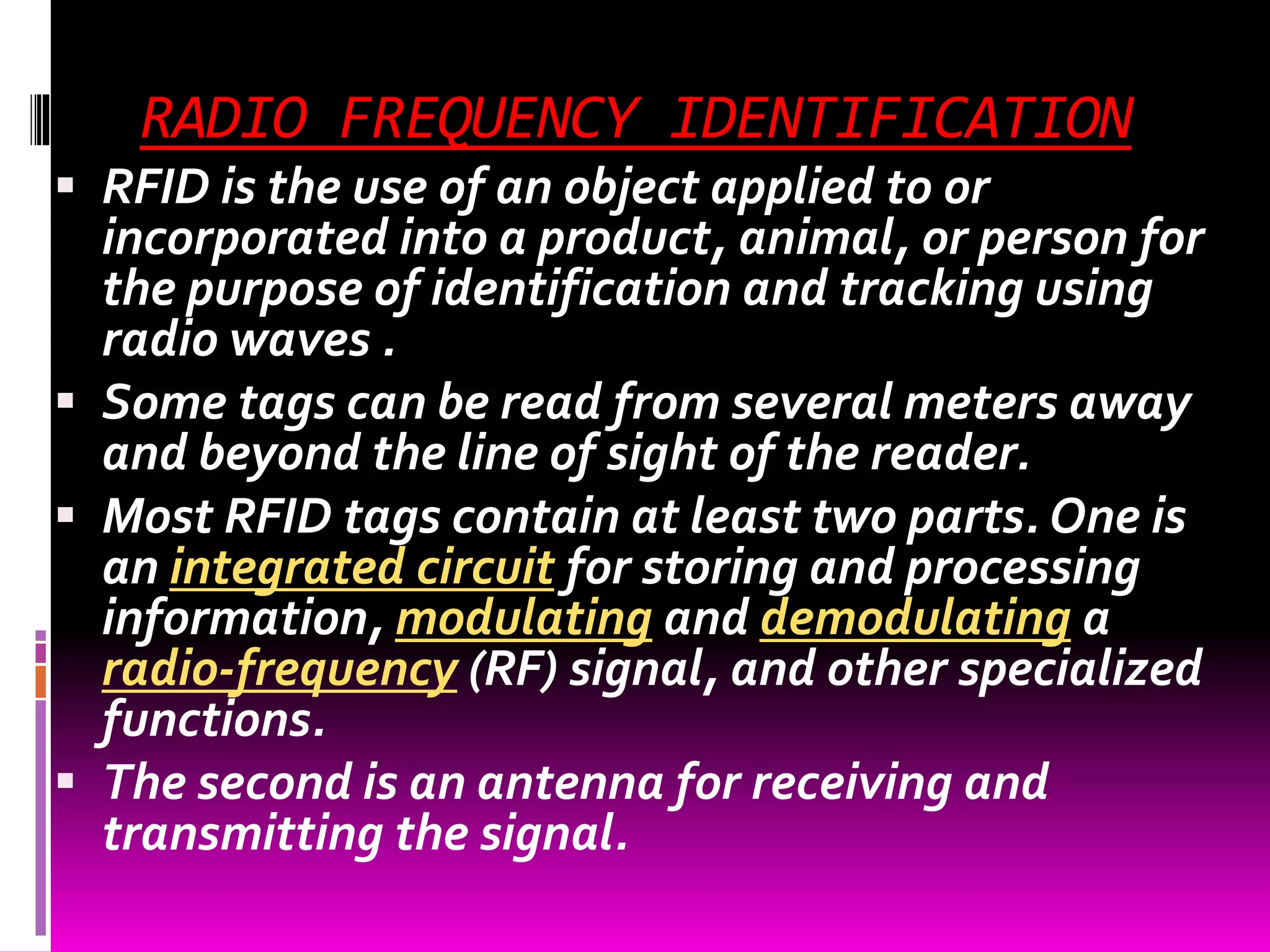 Rfid Radio Frequency Identification Device Ppt